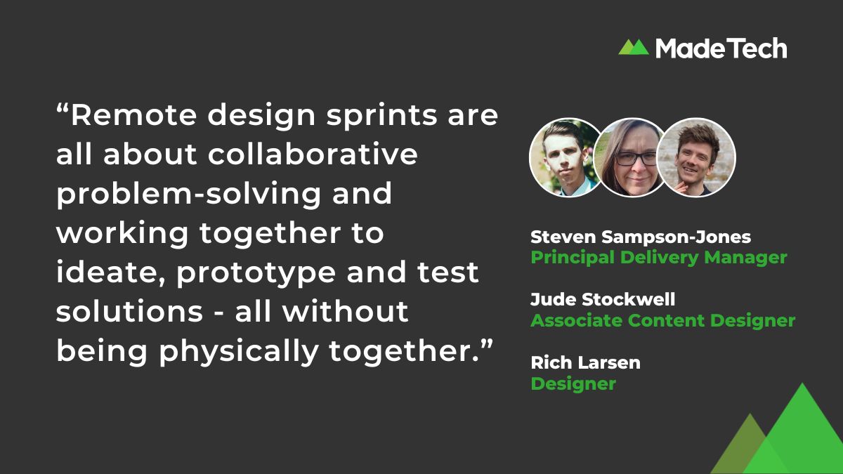 Making remote designs sprints work for you - Made Tech