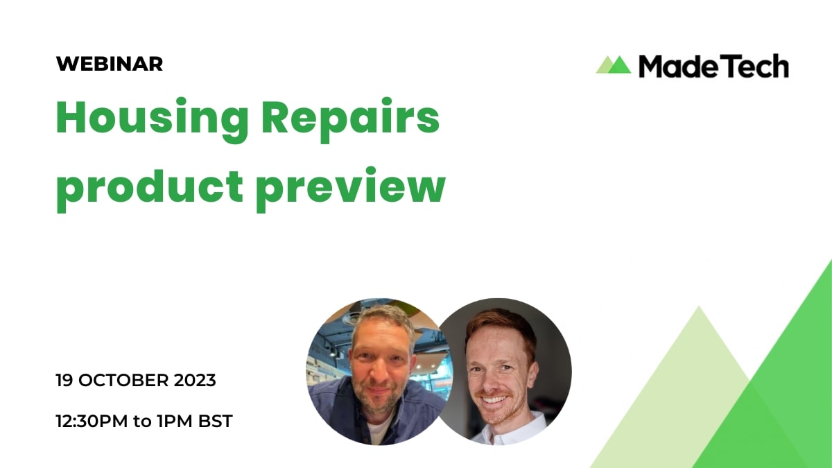 Housing Repairs product preview - Made Tech