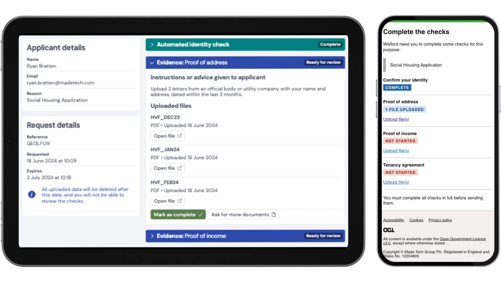Evidence - Document and Evidence Request Software from Made Tech