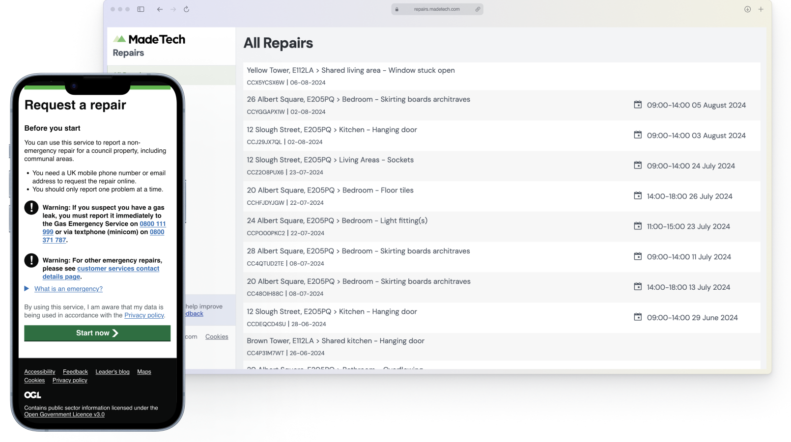 Reactive Repairs Reporting Software | Made Tech Housing